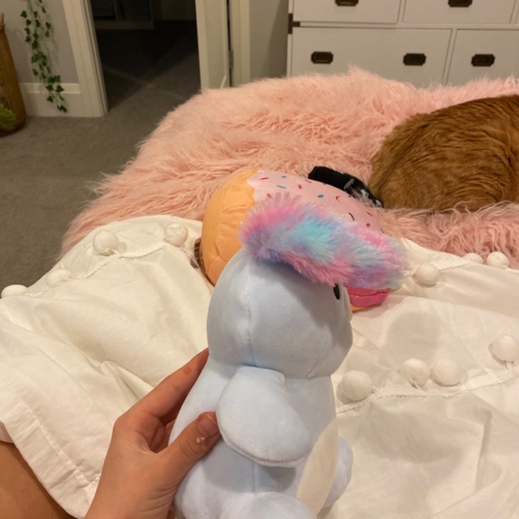 Squishmallows | Toys | 8inch Blue Dog With Rainbow Fuzzy Detailing Hug ...